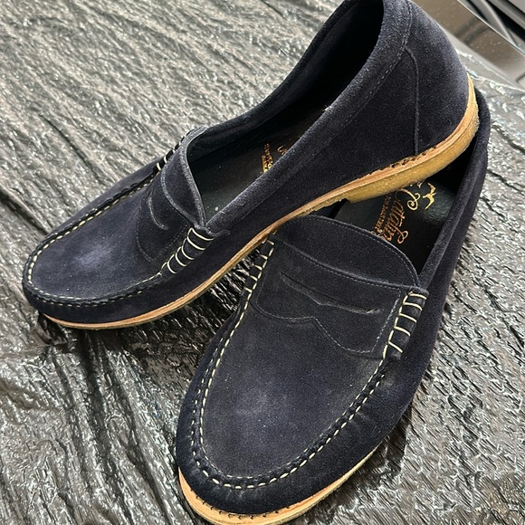 Allen Edmonds | Shoes | Mens Allen Edmonds Navy Suede Loafers Size 3 ...